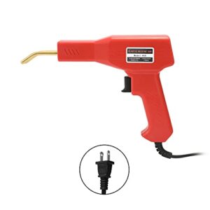 Plastic Welding Kit,Leepesx Plastic Welder Kit, Hot Stapler, Plastic Repair Welder Kit for Bumper Repair,Welding Gun,Include 4 Types Hot Wave Flat Staples (Red) (50W-110V, RED)