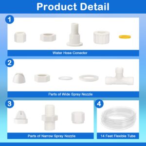 Pool Slide Water Tubing Kit, Spray Hose Kit/Parts for Inground Pool Slide, Swimming Pool Slide Water Sprayer