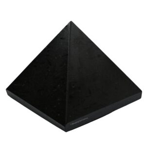 black tourmaline pyramid crystal healing stones - 2" great pyramid figurine of natural stone pyramid for meditation, reiki, chakra balancing and crystal pyramids grid