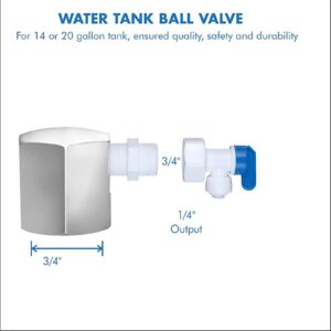 EZRODI 2 Pack RO Water Tank Valve Connector for Reverse Osmosis Storage Tank (2, 3/4 in. Female Thread and 1/4 in. O.D. output)