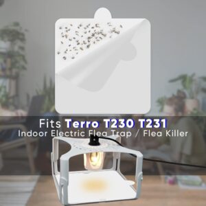 15 PCS 6" Flea Trap Refills Compatible with Terro T230 T231 Indoor Electric Flea Light Flea Trap and Flea Killer, Flea Trap Refill Discs Replacement Glue Boards