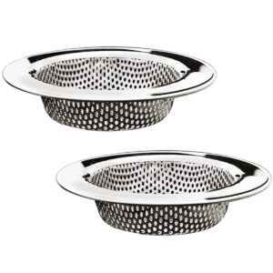 seatery 2pcs kitchen sink strainers, sink drain basket strainer, 4.5 inch stainless steel food scraps catcher, must have kitchen sink accessories