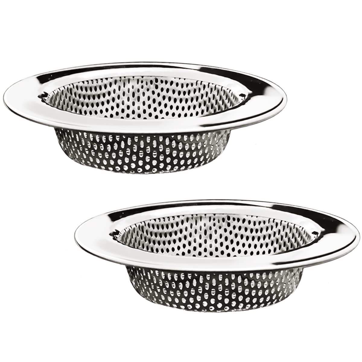 Seatery 2PCS Kitchen Sink Strainers, Sink Drain Basket Strainer, 4.5 Inch Stainless Steel Food Scraps Catcher, Must Have Kitchen Sink Accessories