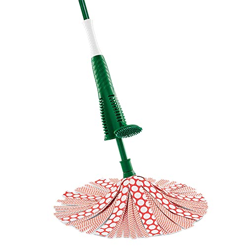 Libman Commercial Heavy-Duty Wonder® Mop with Scrub Brush, Microfiber/Synthetic Mop Head, Steel Handle (Pack of 4)