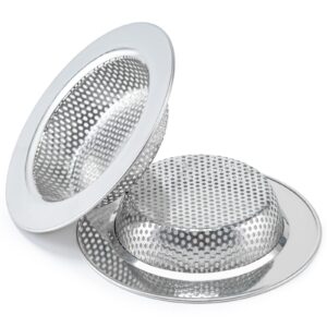 honmein 2 pcs sink strainer for most kitchen sink drain basket, upgraded double-layer safe design kitchen sink strainer (4.5 inch)