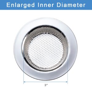 Honmein 2 Pcs Sink Strainer for Most Kitchen Sink Drain Basket, Upgraded Double-Layer Safe Design Kitchen Sink Strainer (4.5 Inch)