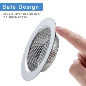 Honmein 2 Pcs Sink Strainer for Most Kitchen Sink Drain Basket, Upgraded Double-Layer Safe Design Kitchen Sink Strainer (4.5 Inch)