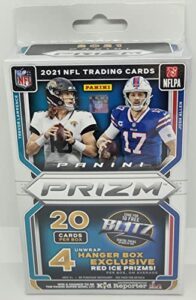 2021 panini prizm football trading cards hanger box (20 cards)