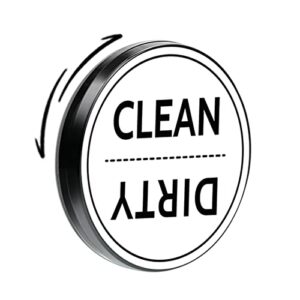 dishwasher magnet clean dirty sign, the latest double-layer rotatable design, clean dirty magnet for dishwasher- two states indicate clean and dirty, minimalist style dishwasher magnet