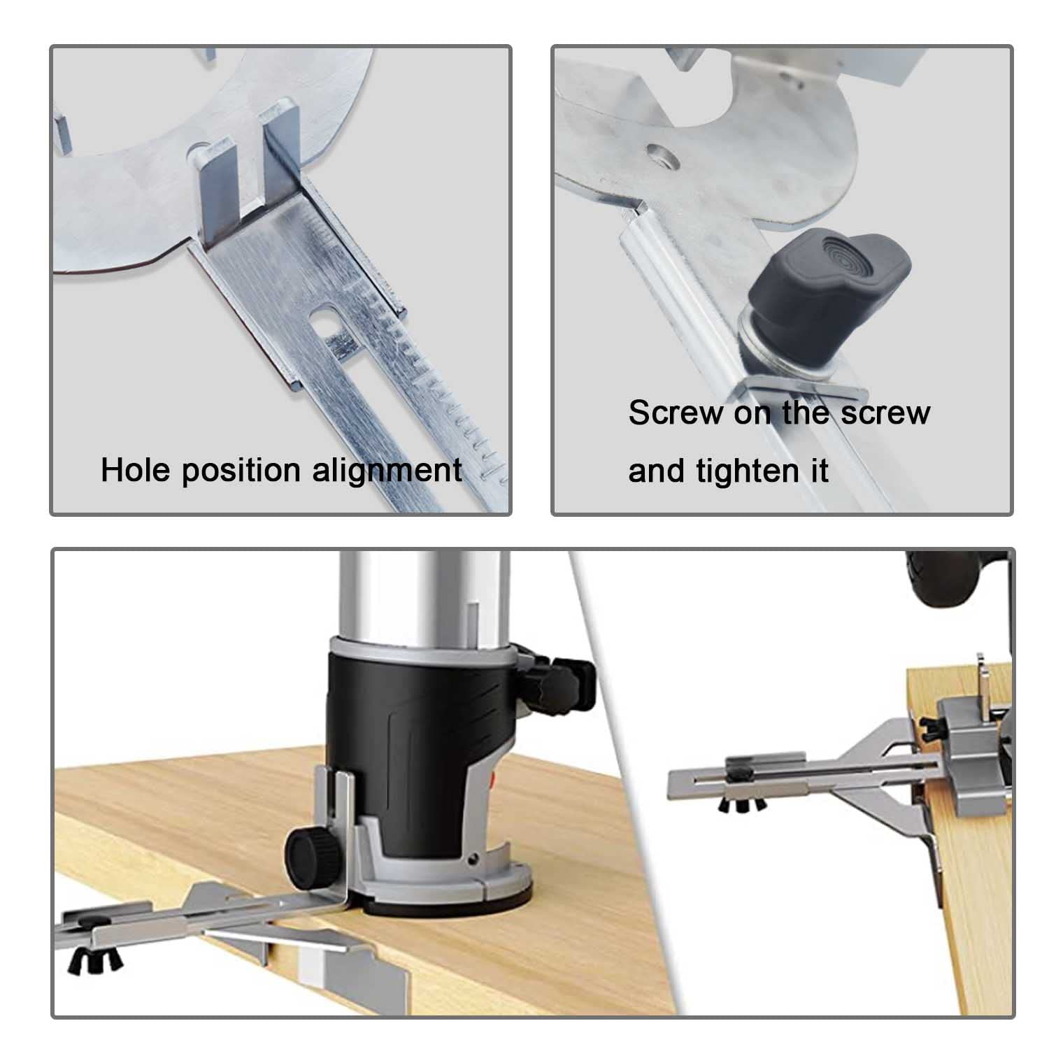 PR102 Palm Router Edge Guide for Bosch GKF125CE, PR10E and PR20EVS Palm Routers’ PR001 and PR101 Fixed Bases - Included Mounting Hardware, Allows Adjustment up to 3-5 8 in.