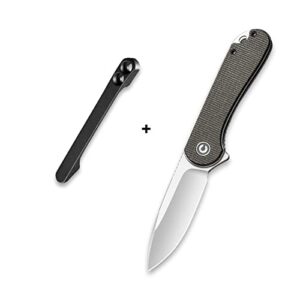 civivi elementum bundled titanium pocket clip