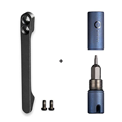 CIVIVI Titanium Pocket Clip Bundled with CIVIVI Key Bit Torx