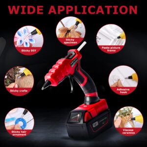 Cordless Hot Glue Gun for Milwaukee, Suitable for Milwaukee 18V Li-ion Battery, 30s Quick Preheat Hot Melt Glue Gun with 30 Pcs Glue Sticks(7 * 150mm) for Arts & Crafts & DIY & Repairs(Tool Only)