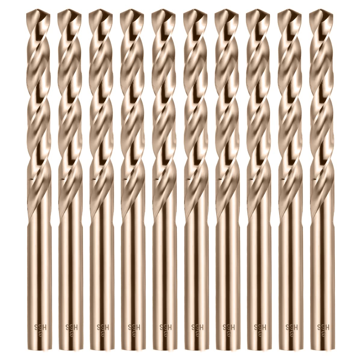 Cobalt Drill Bit Set, M35 Twist HSS Drill Bits Straight Shank, 2mm High Speed Steel Drill Bits for Drilling in Hard Metal, Stainless Steel, Cast Iron (8mm)