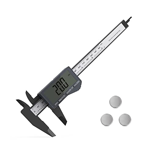 Digital Caliper, 0-6" Calipers Measuring Tool - Electronic Micrometer Caliper with Large LCD Screen, Auto-Off Feature, Inch and Millimeter Conversion