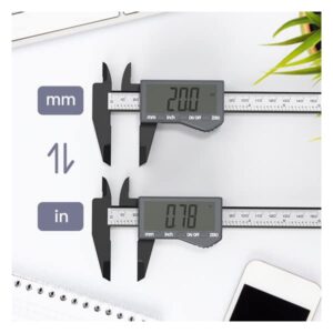 Digital Caliper, 0-6" Calipers Measuring Tool - Electronic Micrometer Caliper with Large LCD Screen, Auto-Off Feature, Inch and Millimeter Conversion