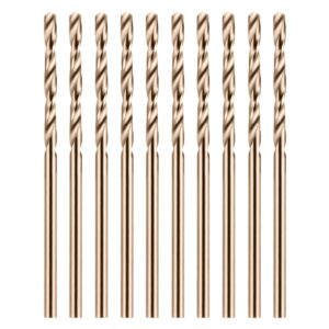 cobalt drill bit set, m35 twist hss drill bits straight shank, 2mm high speed steel drill bits for drilling in hard metal, stainless steel, cast iron (2mm)