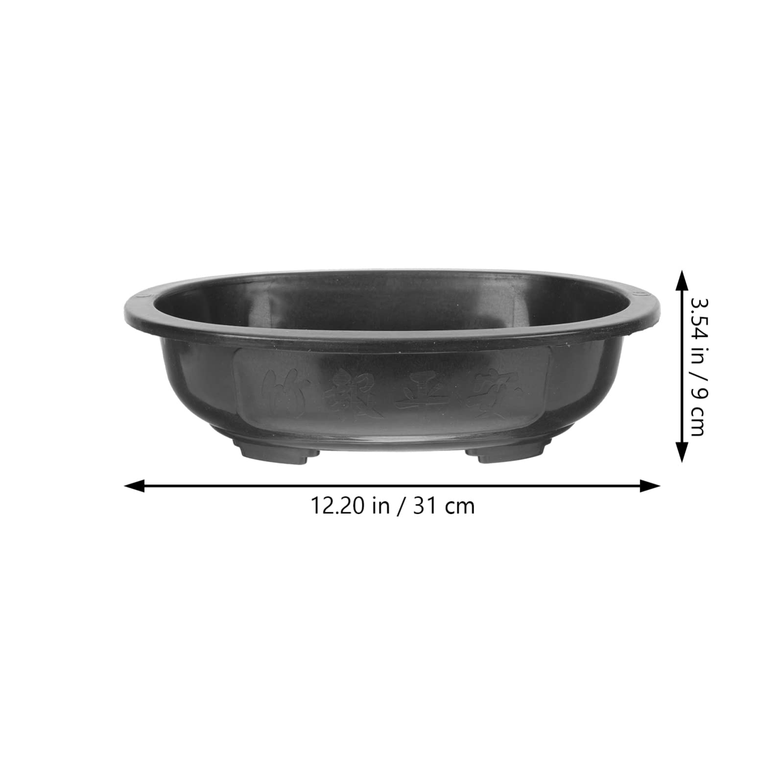 DOITOOL 6pcs Plastic Succulent Pots Oval Cactus Planter Pot Flower Pot Seedling Nursery Transplanting Planter with Drainage Holes for Garden Home Balcony Decor