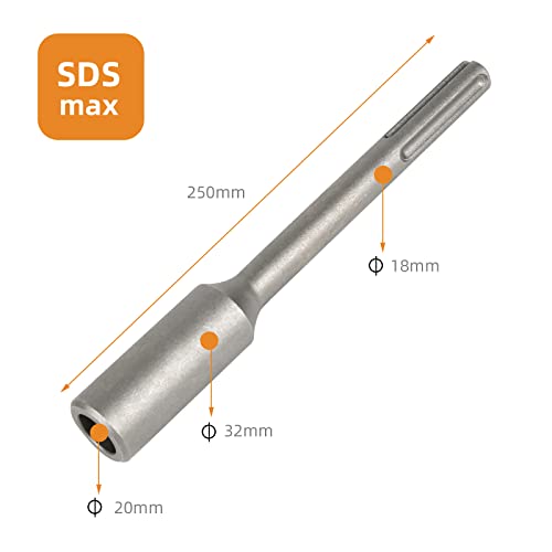 AQQHSAIN SDS MAX Ground Rod Driver 3/4 Inch Ground Rod Driver Bit for use with Rotary Hammer Drill Sabre Tools 3/4 Inch