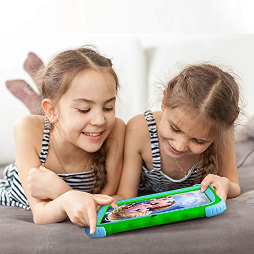 Wainyok Kids Tablet, 7 inch Eye Protection IPS Screen, 2GB 16GB WiFi Tab, Dual Camera, Bluetooth & Kids-Proof Case Android11 Tablet