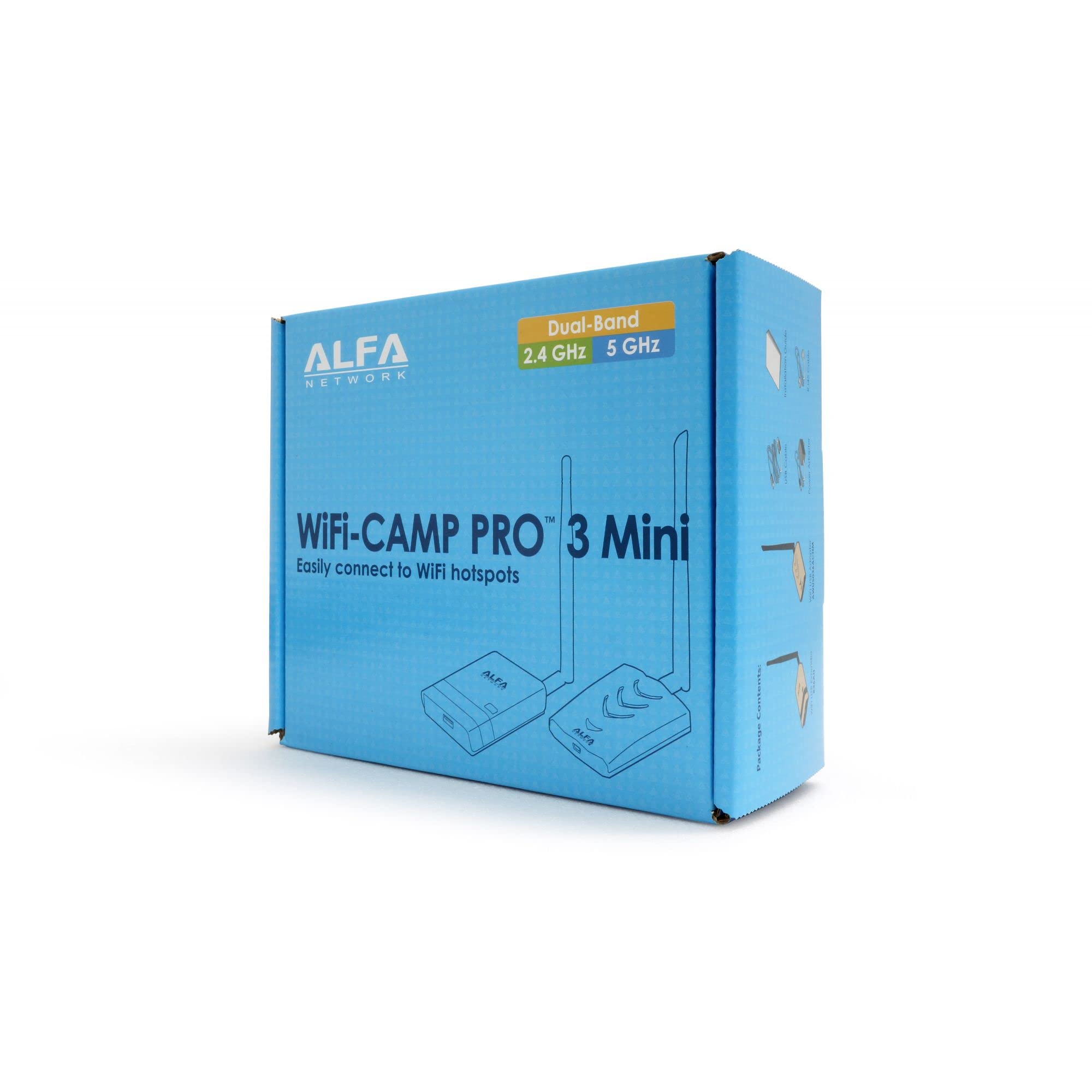 ALFA WiFi Camp Pro 3 Mini 2.4 + 5 Ghz Dual Band WiFi Extender Repeater for Airstream, RV, Out Building