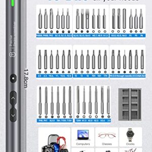 Kingsdun Mini Electric Screwdriver, 51 in 1 Cordless Precision Power Screwdriver Set with 48 Magnetic Bits, Rechargeable Repair Tool Kit with LED Lights for Phones Camera Watch Conputers Laptops Toys