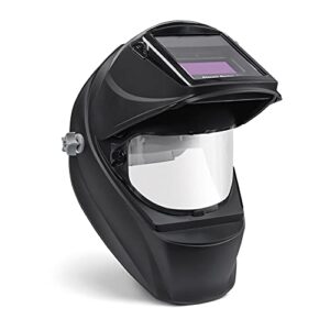 miller 287794 classic series vsi flip-up auto darkening welding helmet, black