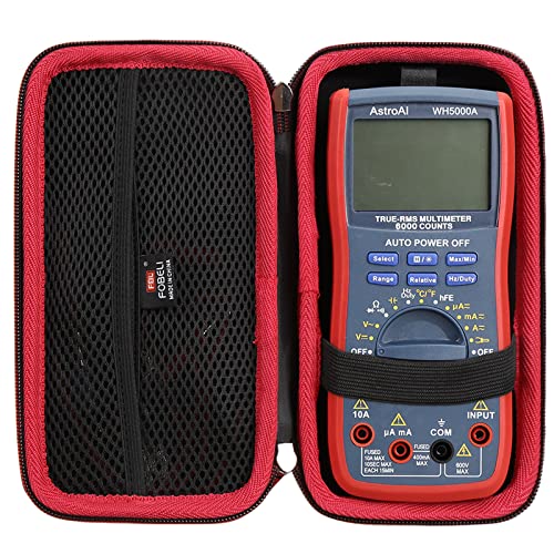 FBLFOBELI Storage Carrying Case Compatible with AstroAI Digital Multimeter TRMS 6000 Counts Volt Meter Ohmmeter Auto-Ranging Tester, Hard EVA Travel Bag (Case Only)