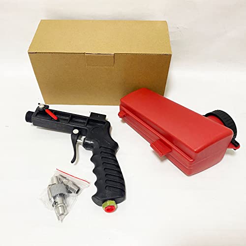 Sandblaster Sand Blaster Gun Kit,Portable 90psi Gravity Sand Blasting Spray Tool,Pneumatic Sandblaster for Air Compressor,Remove Paint, Stains, Rust & Clean Surfaces(Red)