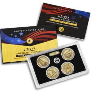 2022 S American Innovation Reverse Proof 22GC 4 Coin Set $1 US Mint Proof