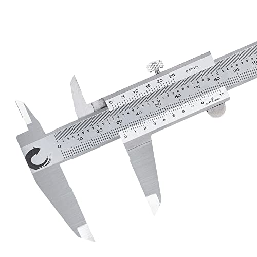 Clockwise Tools Vernier Caliper, DVLR-0605D 0-6 Inch/150 mm, Inch/Metric Conversion, Stainless Steel