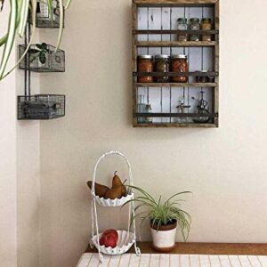 Mansfield Cabinet No. 103 - Solid Wood Spice Rack Cabinet Carbon Grey/Tuscan Red