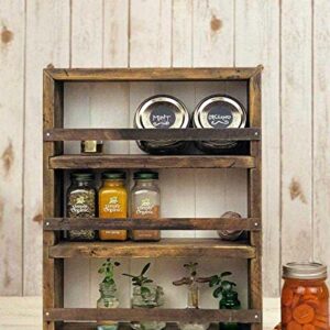 Mansfield Cabinet No. 104 - Solid Wood Spice Rack Cabinet Carbon Grey/Castle Grey