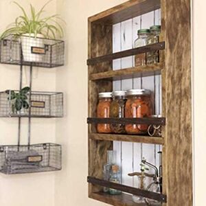 Mansfield Cabinet No. 103 - Solid Wood Spice Rack Cabinet Willow Grey/Castle Grey