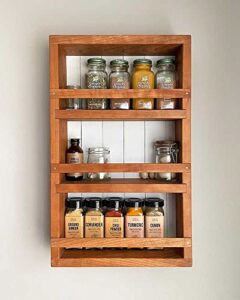 mansfield cabinet no. 105 - solid cherry spice rack cabinet mustard yellow