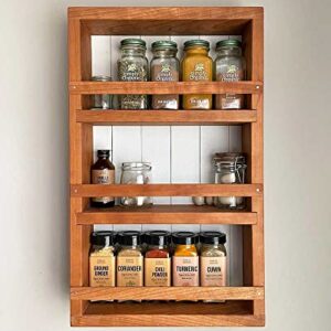 Mansfield Cabinet No. 105 - Solid Cherry Spice Rack Cabinet Mustard Yellow