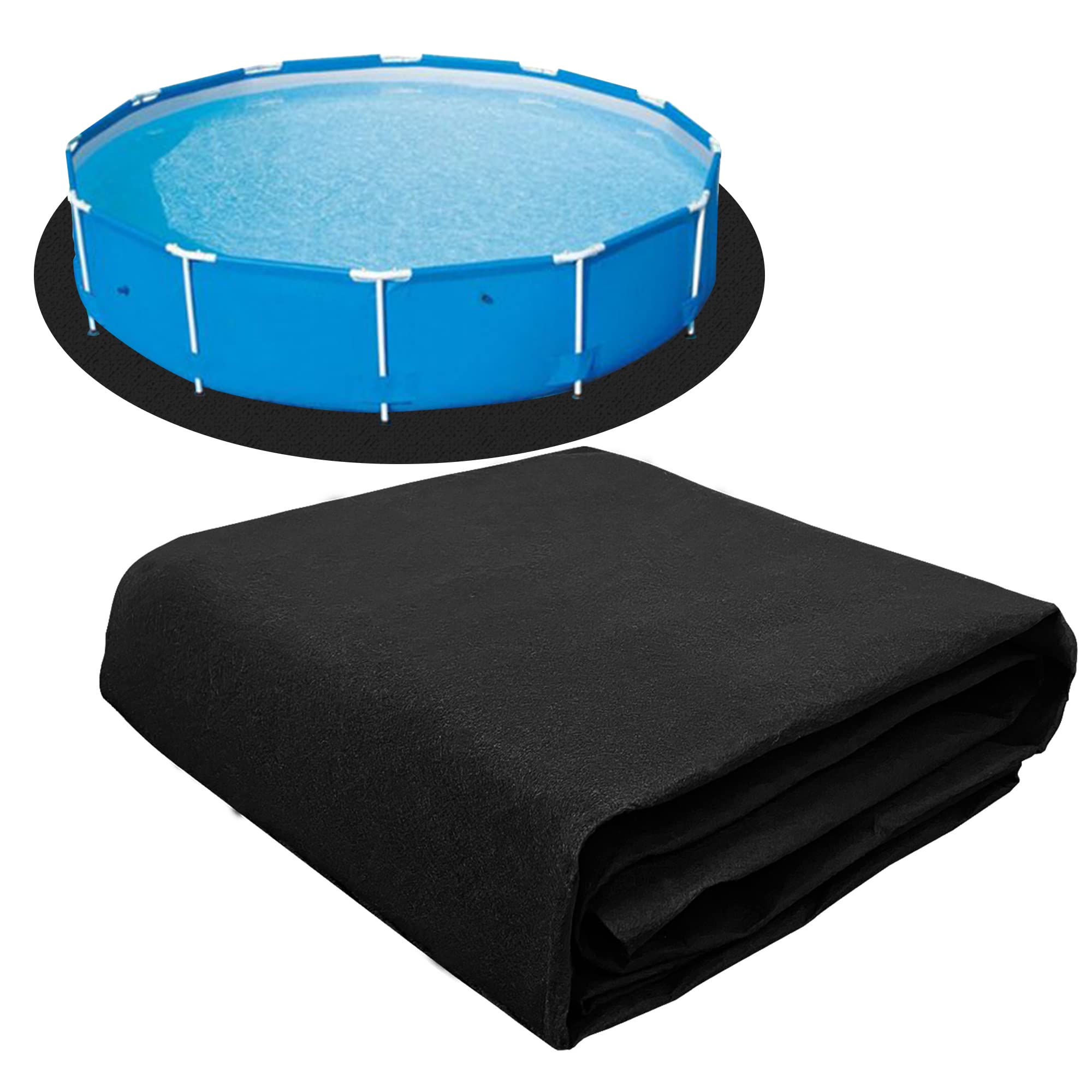 Perfin 12 Foot Round Pool Liner Pad for Above Ground Swimming Pools, Made of Durable Material - Prevents Punctures and Extends Life to The Liner…