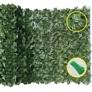 Artificial Ivy Balcony Privacy Screen, UV Coated Faux Ivy Privacy Fence Screen - Expandable Fake Ivy Fence - Ivy Fence Privacy Screen, Artificial Ivy Privacy Fence, Patio Decor For Fences Up To 4 Feet