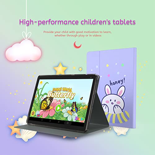 Kids Tablet, Android Tablets, 10.1" Display Quad-Core Processor 2GB RAM 32GB Storage, 8MP Cameras WiFi & Bluetooth, 6000 mAH Long Battery Life, With Parental Control Kids Software Tablet for Children.