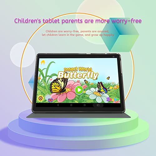 Kids Tablet, Android Tablets, 10.1" Display Quad-Core Processor 2GB RAM 32GB Storage, 8MP Cameras WiFi & Bluetooth, 6000 mAH Long Battery Life, With Parental Control Kids Software Tablet for Children.