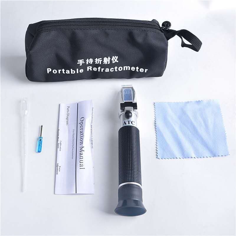 Handheld Portable brix Refractometer 0~20% Brix Meter with Measurement Accuracy 0.1% HT112ATC