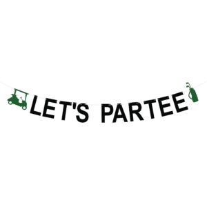 let's partee golf themed banner golf birthday decoration, golf party, golf banner, golf birthday sign, let's par-tee