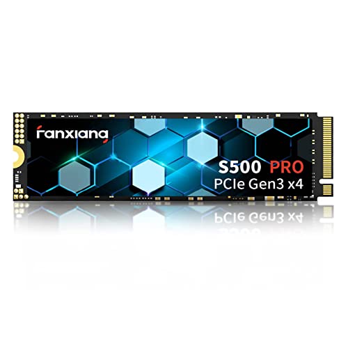 fanxiang S500 Pro 1TB NVMe SSD M.2 PCIe Gen3x4 2280 Internal Solid State Drive, SLC Cache 3D NAND TLC, Up to 3500MB/s, Compatible with Laptop and PC Desktops(Black)