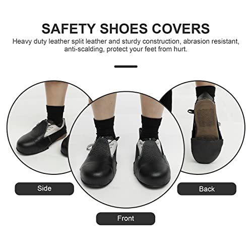 COHEALI Steel Toe Cap 1 Pair Safety Shoes Caps Safety Overshoes with Steel Toe Universal Labor Insurance Shoe Covers with Adjustable Strap for Industry Workplace (Size EUR 36), Medium