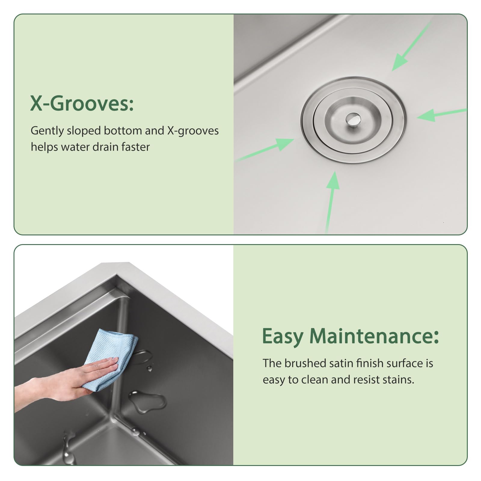 Couoko 27 inch Undermount Workstation Kitchen Sink 27x19 Stainless Steel 16 Gauge Undermount Sink Deep Single Bowl Handmade Under Counter workstation Sink Basin with Cutting Board