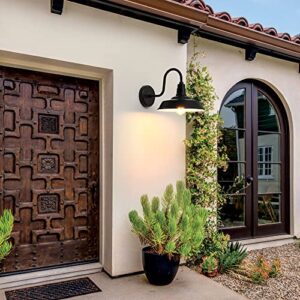 Double century 10" Barn Lights Outdoor, Gooseneck Exterior Lighting Fixture, Porch Light Wall Mount, Aluminum Garage Light, Farmhouse Outdoor Wall Light for House, Enterway