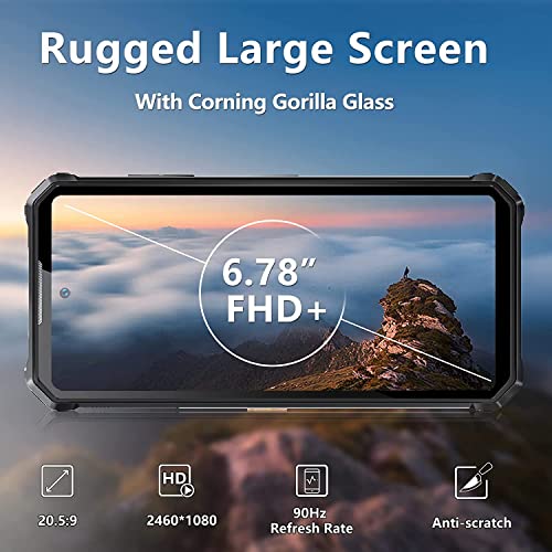 OUKITEL WP19 [21000mAh Battery] Rugged Smartphone Unlocked, 64MP Camera Night Vision Mobile Phones 8GB+256GB IP68 Waterproof Cellphone, Android 12 Cell Phone, 6.78" HD+ Dual SIM 4G Smartphones OTG/NFC