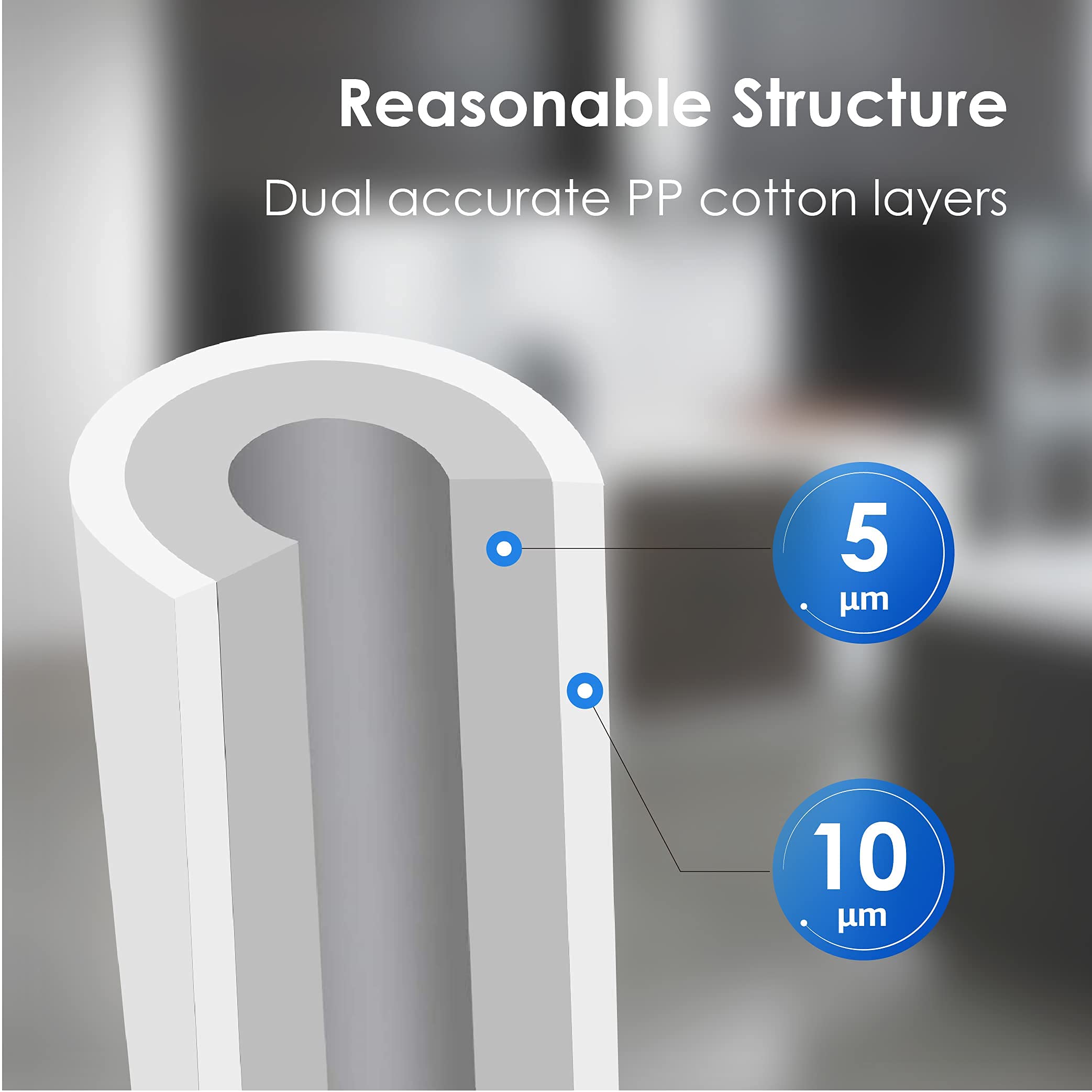 Waterdrop Whole House Water Filter, Replacement for 3M Aqua-Pure AP810, Whirlpool WHKF-GD25BB, GE GXWH40L, GXWH35F, Culligan RFC-BBSA, 5 Micron, 10" x 4.5", Well & Tap Water Filter, Pack of 4, Bundle