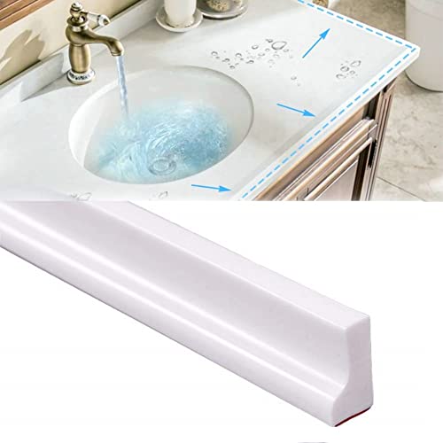 QYDKWK 59 Inch Shower Water Dam Shower Threshold Silicone Water Barrier Self-Adhesive Shower Water Stopper Splash Guard Keeping Dry and Wet Separation for Bathroom and Kitchen