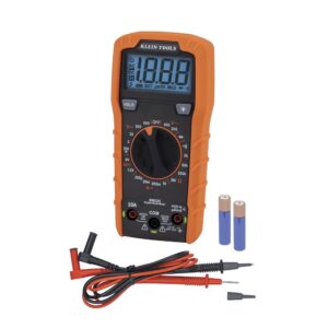 klein tools mm325 multimeter, digital manual-ranging 600v ac/dc voltage tester, tests batteries, current, resistance, diodes, and continuity